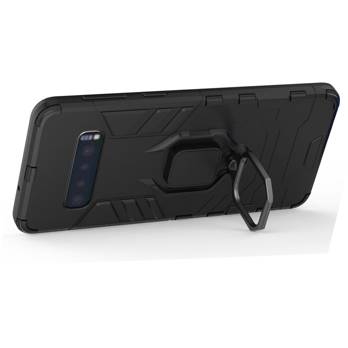 Противоударный чехол с кольцом Panther Case для Samsung Galaxy S10 черный