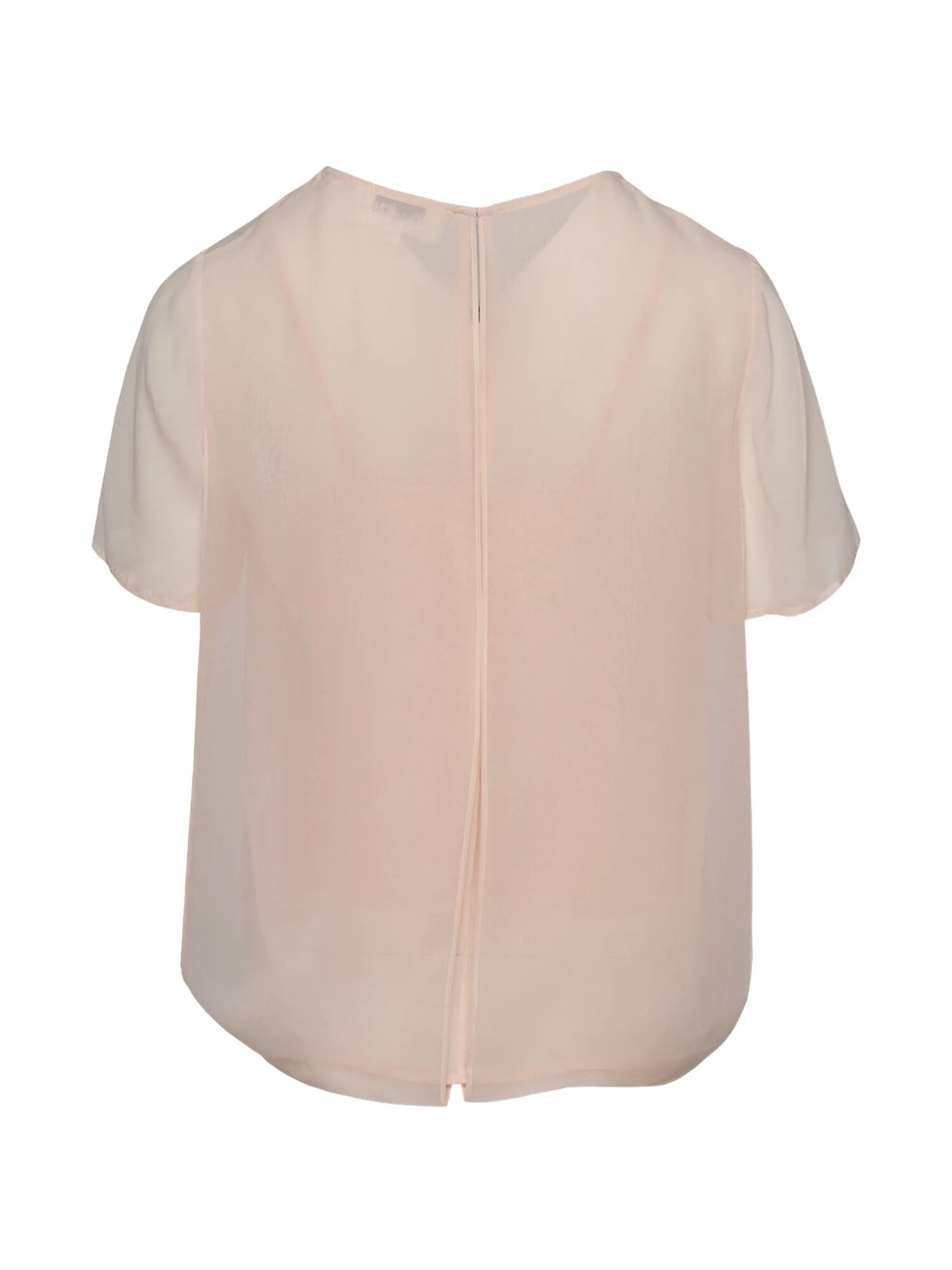 Блуза Club 21 Semi-sheer silk blouse, размер 42, розовый — фото 1