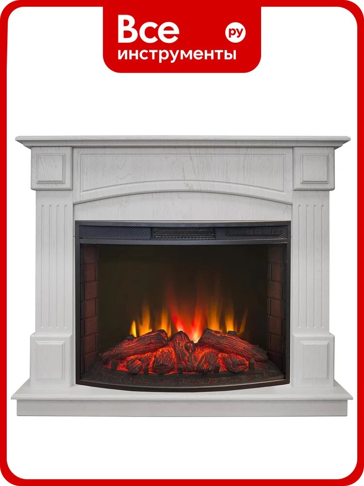 Электрический камин RealFlame Evelina 25,5 WT+Evrika 25,5 LED 10014968