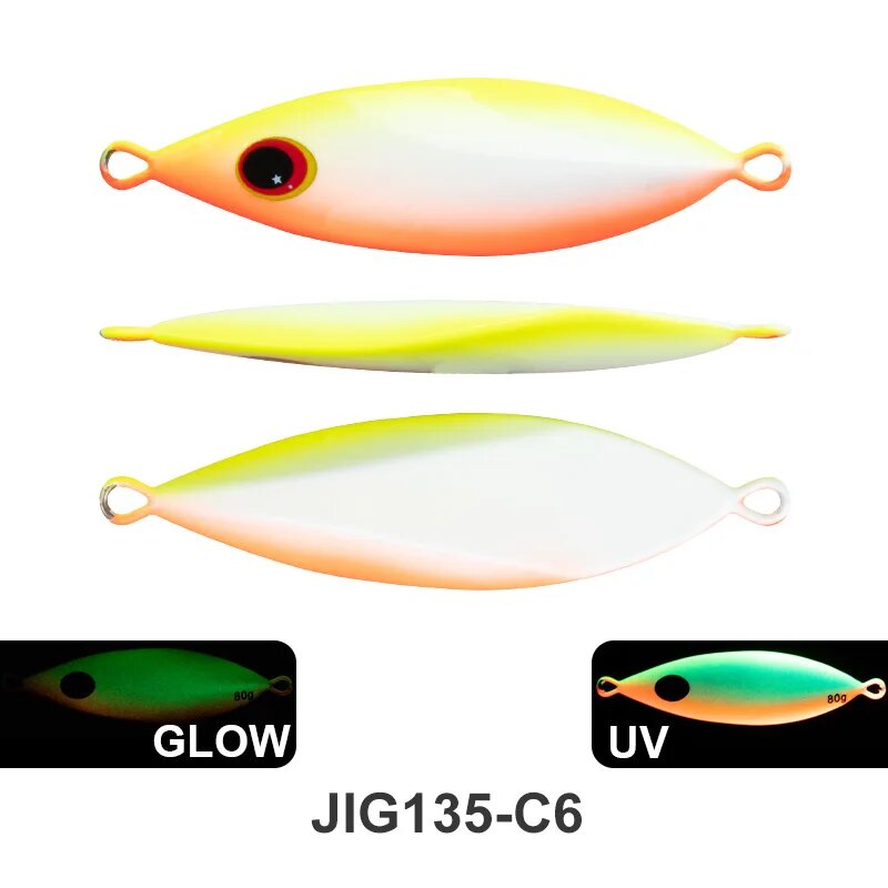TEASER J135 Лuminous UV Приманка для Морской Рыбалки 60g, c6