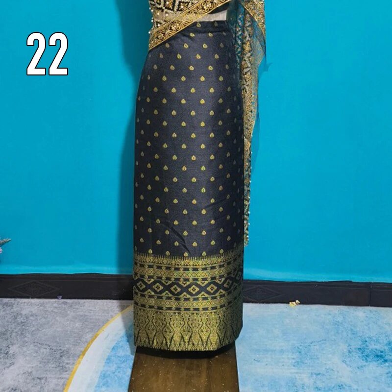 Женская тайская юбка из полиэстера и хлопка 22