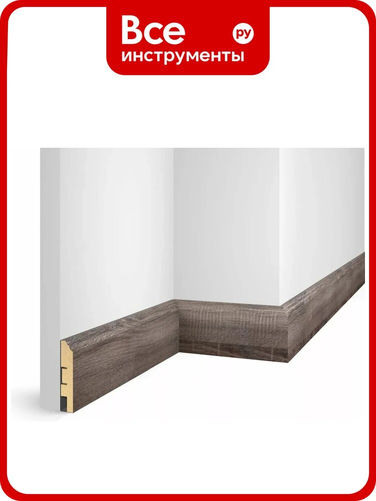 Плинтус COSCA DECOR WP07 экошпон, дуб Девон, 80x16x2400 мм, МДФ СПБ103732