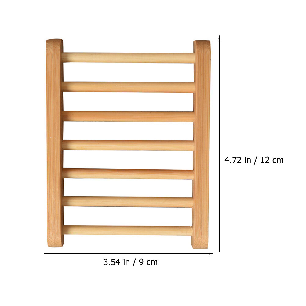 Деревянная Подставка Для Мыла Коричневого Цвета 12.00X9.00X2.00Cm