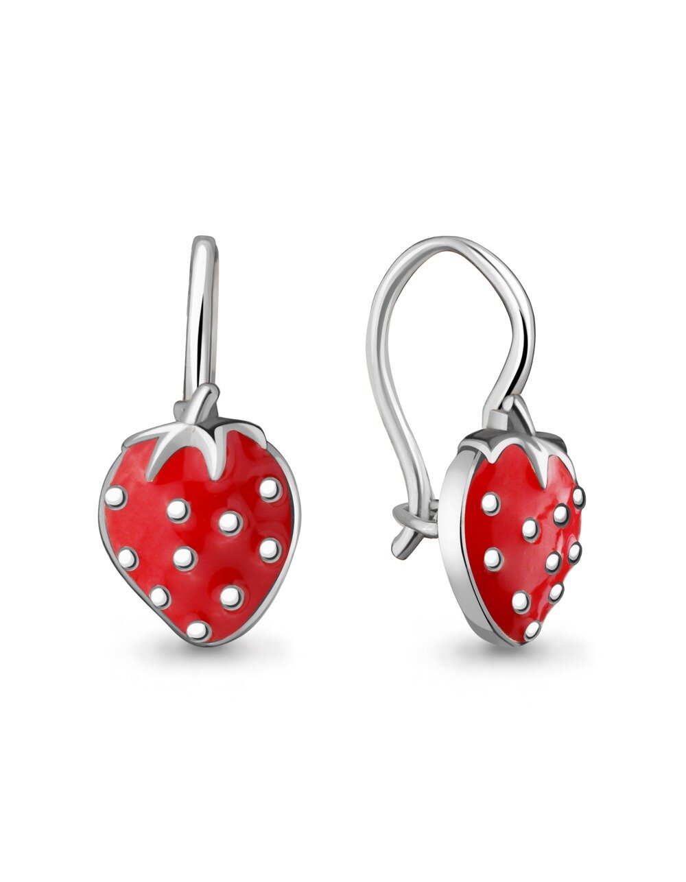 Серьги серебро, 925 проба, родирование, эмаль