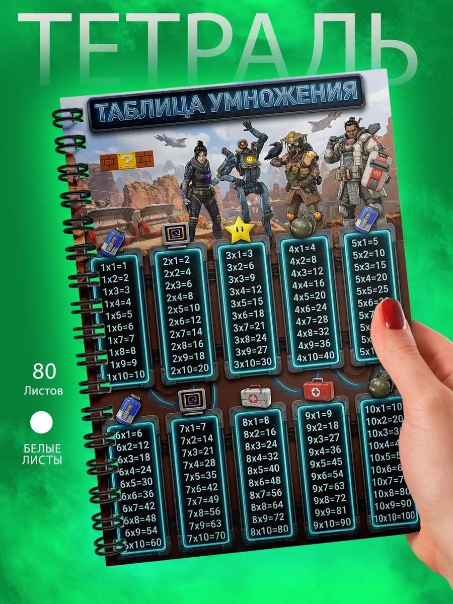 Тетрадь А5- Таблица умножения - Легенды Апекса