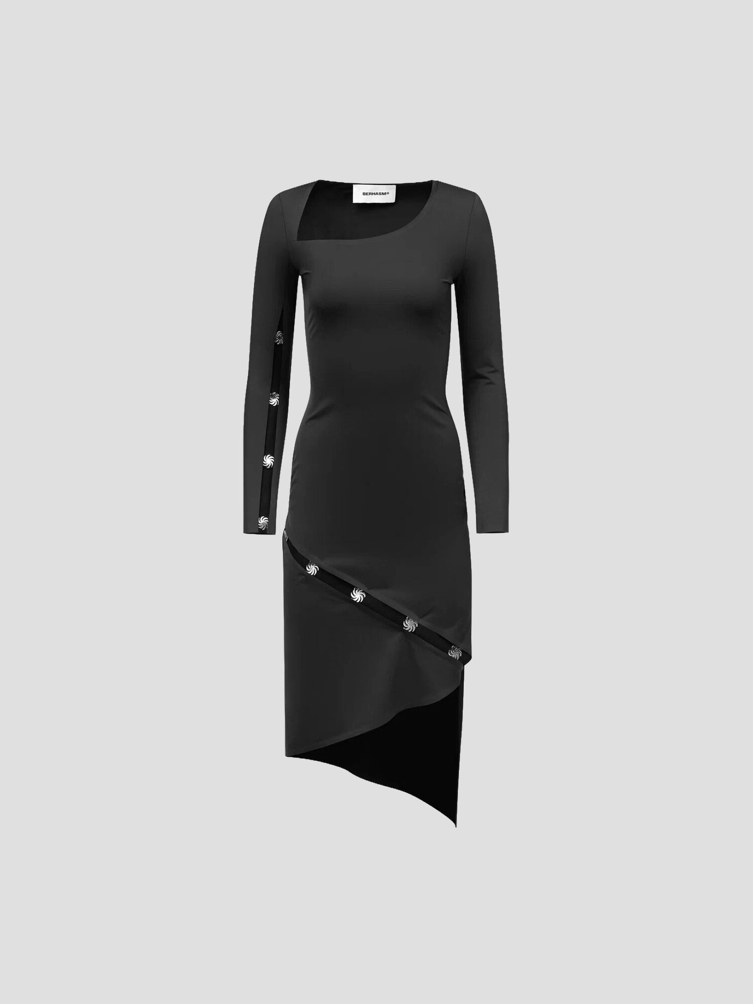 Платье Asimetric midi dress with cutouts