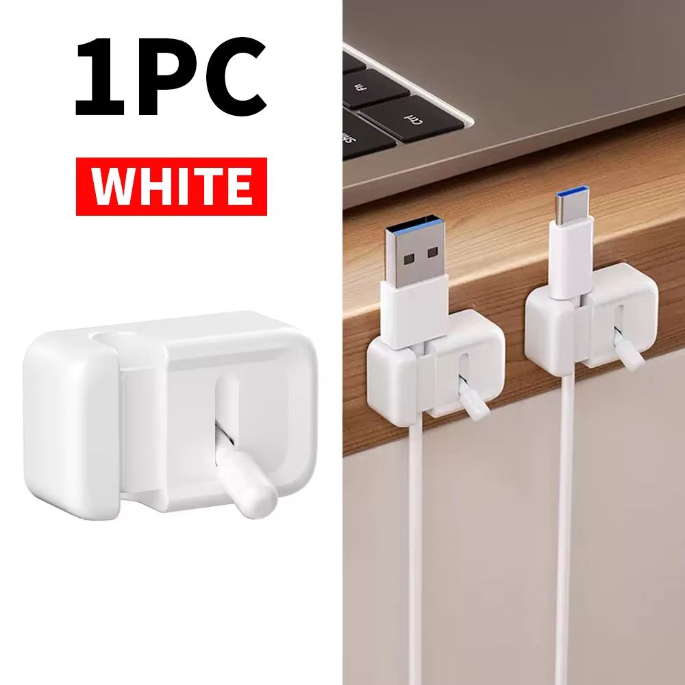Самоклеящийся держатель для проводов с фиксатором, органайзер USB-кабелей