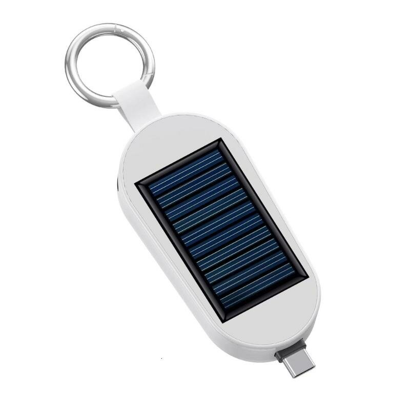 Портативный солнечный адаптер с USB и беспроводной зарядкой, Белый