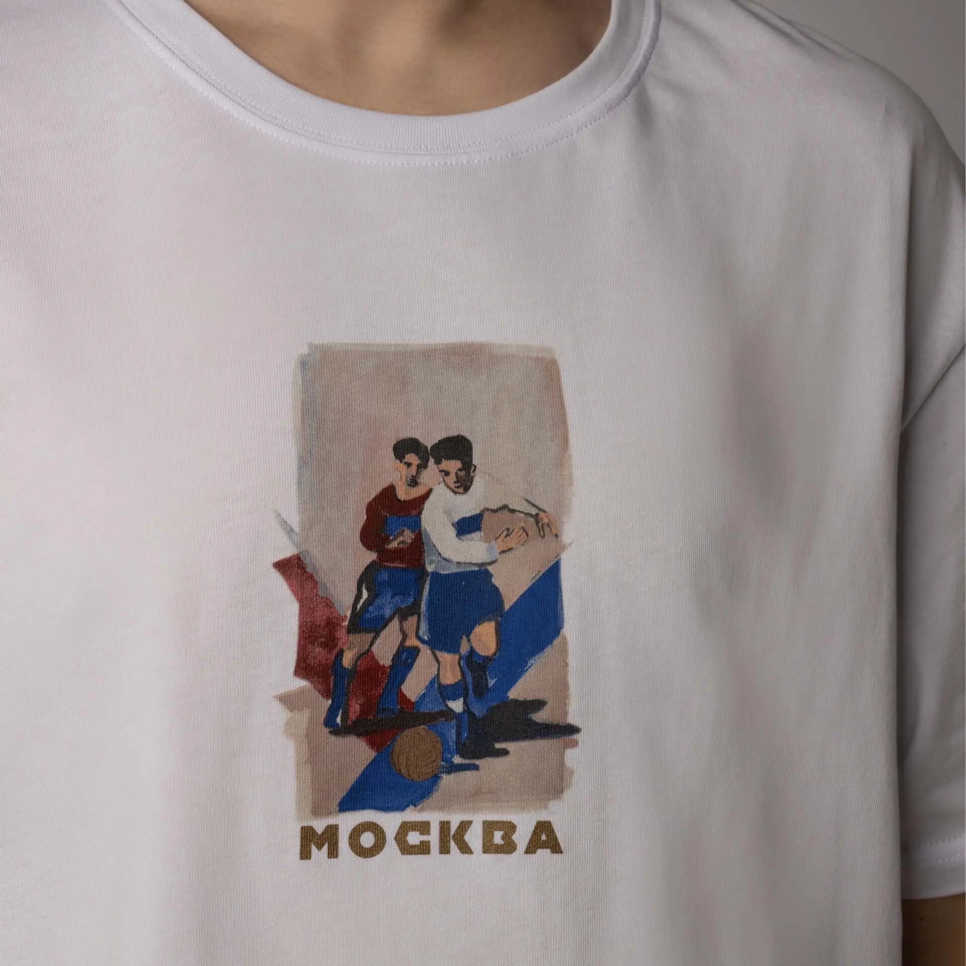 Футболка ФК Динамо Москва, 1 шт., размер S, белый — фото 1