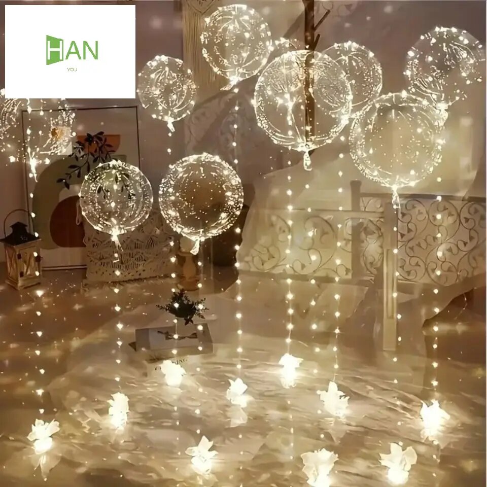 Набор воздушных шаров Bubble Lights, с LED-подсветкой, 20 шт.