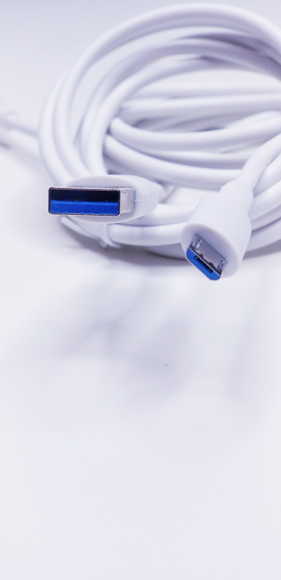 Кабель micro-usb для зарядки телефонов, 1 штука, 1 метр, белый — фото 1