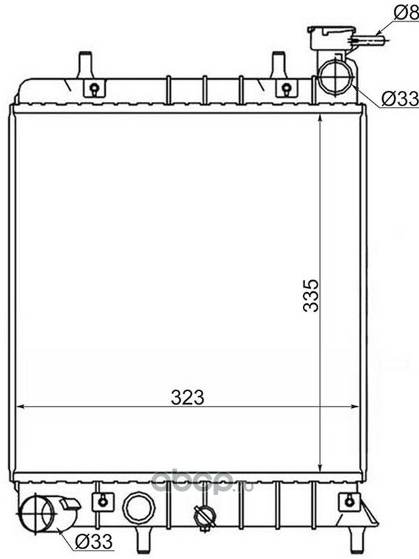 Радиатор Hyundai Accent 99-12 / ТагАЗ Accent 99-12 Sat SGHY0002MTR