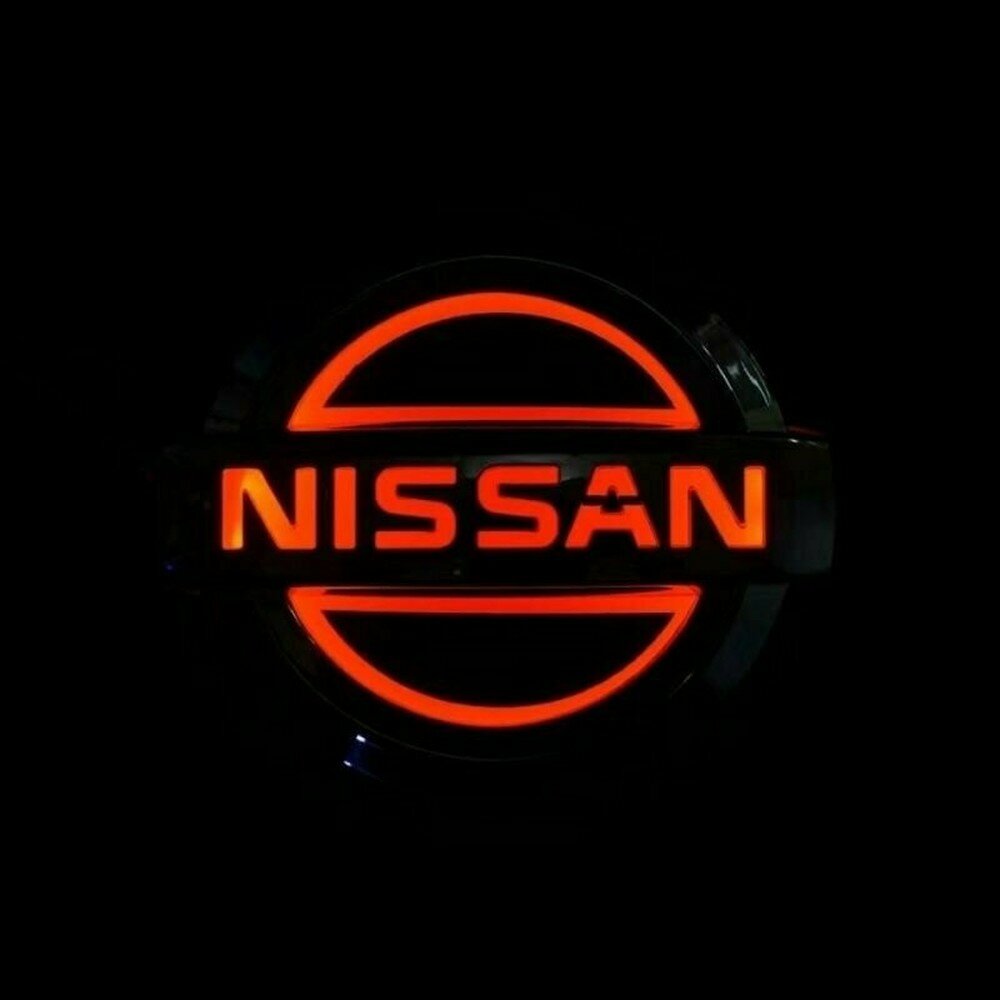 Шильдик эмблема ниссан светящаяся 5D 12V для автомобилей Nissan