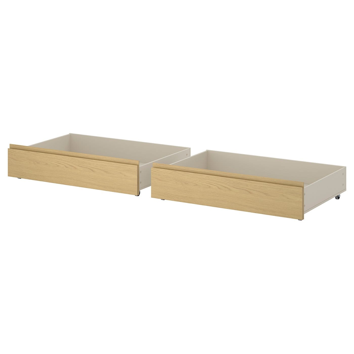 Коробка для хранения IKEA STORKLINTA для постельного белья 906.183.09, дубовый шпон, 2 шт, 200 см