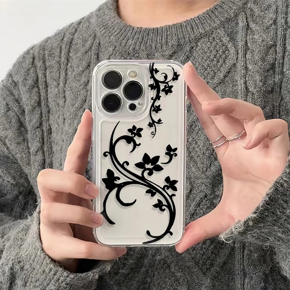 Чехол для телефона с цветочным узором из смолы для iPhone 17, iPhone 16 Pro iPhone17 Про Макс, 1