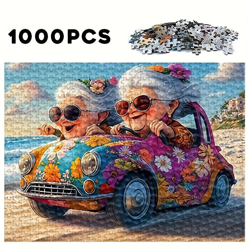 Пазлы для взрослых 1000 элементов, 50х70см, подарочный набор/"бабушка