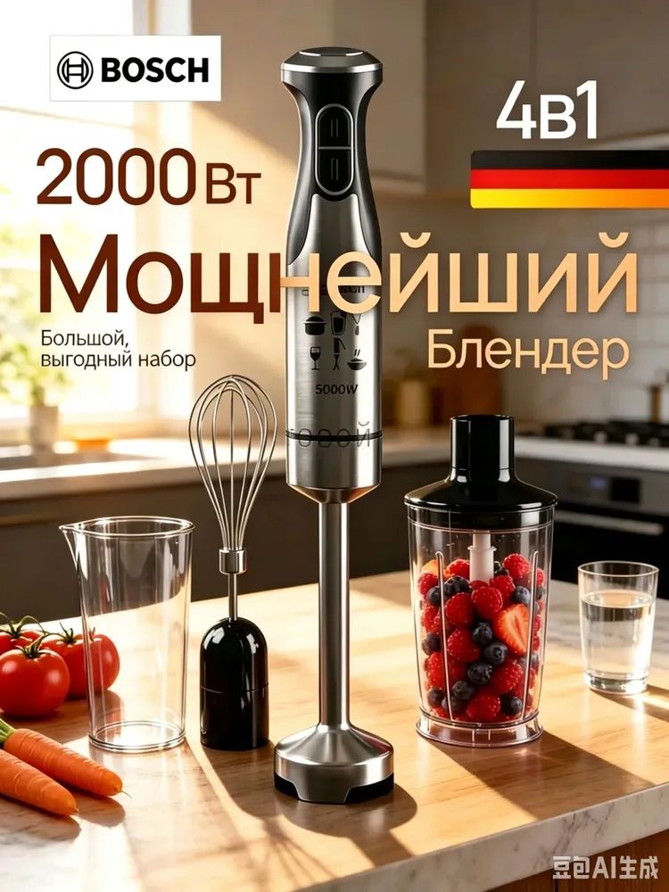 Погружной блендер 019e0e02cf857879aa0b20809524a2ee, черный, хром