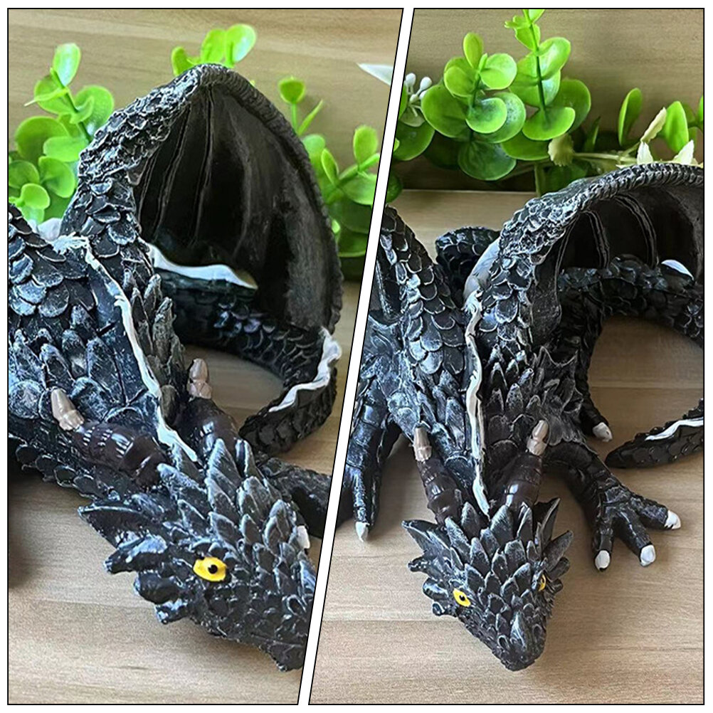 Ваза Дракон Из Резины Для Украшения Сада И Интерьера 20X15X9Cm