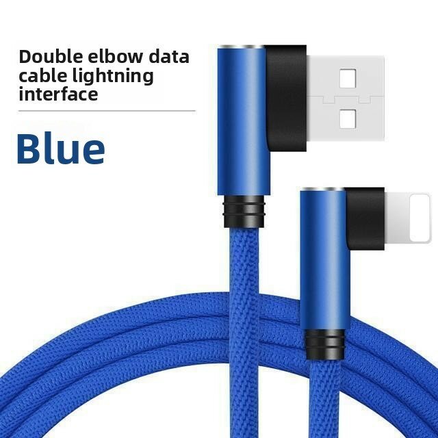 Usb кабель для быстрой зарядки с плетеным материалом для 6s через x и планшетов, blue 1м