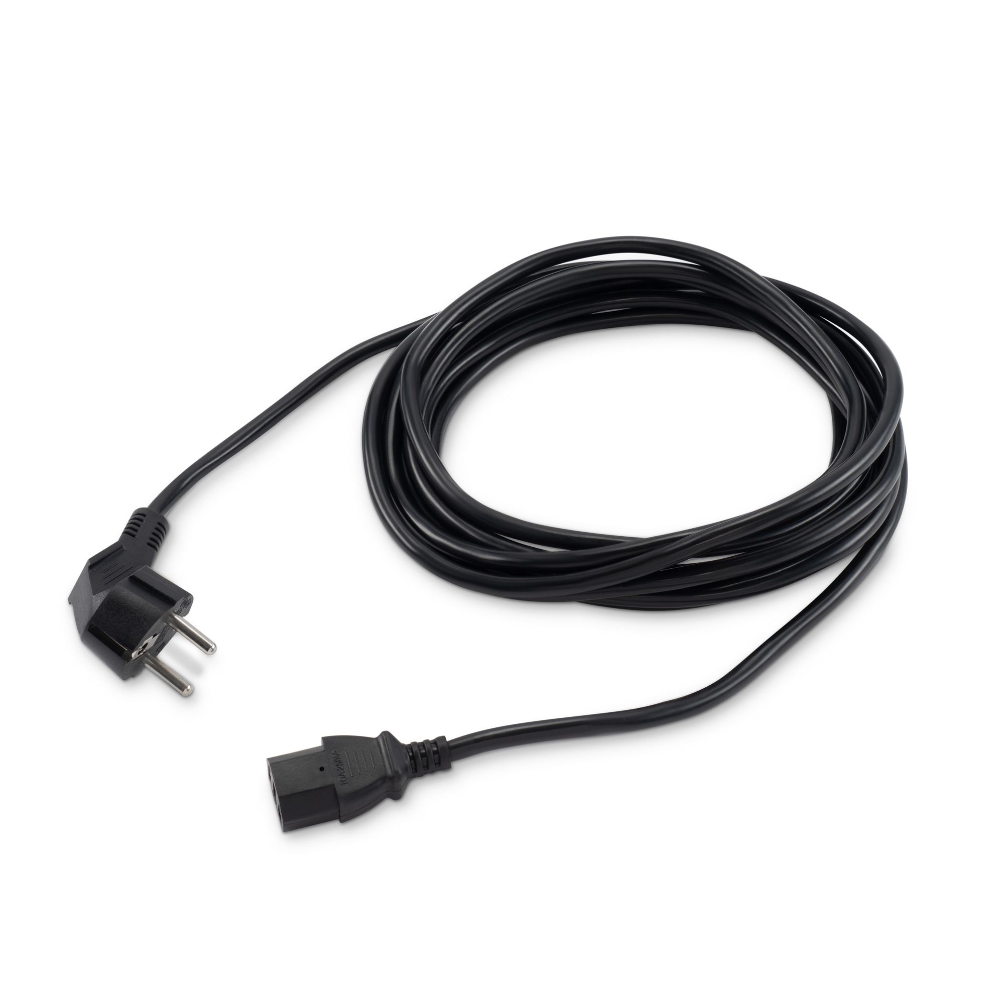 Кабель Buro BU-PCAB-5M-16A IEC C13 Евровилка угловой 5м