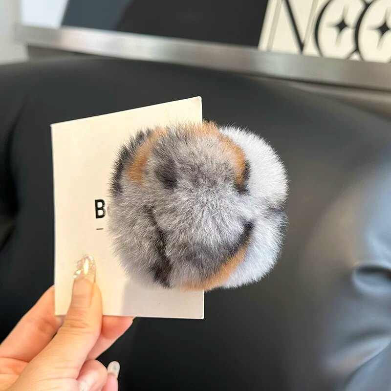 Металлический вязаный ободок для задней части головы, маленький светло-голубой леопардовый принт