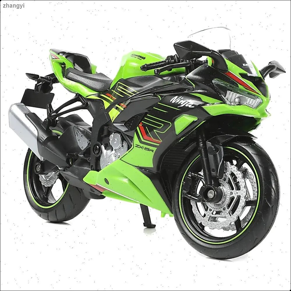 1:12 Модель мотоцикла для Kawasaki Ninja ZX-6R, металлическая литая с пластиком, мини-мотоцикл, подарок для взрослых