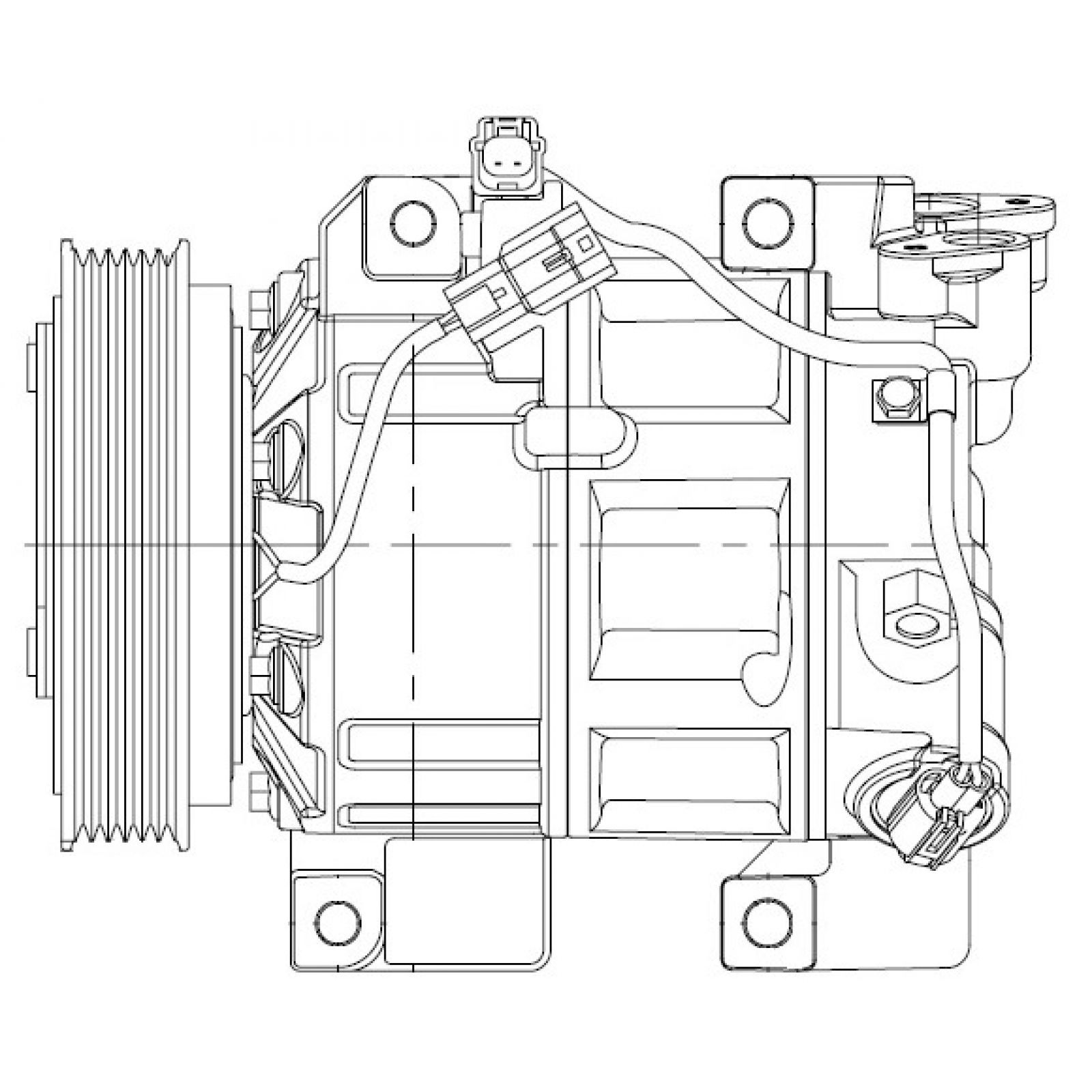 Компрессор кондиционера, для Ниссан ИксТрейл 2 oem 92600JG300, 92600JG30A арт LCAC1425