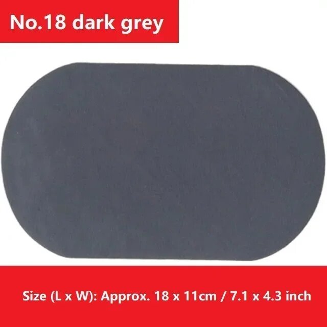 Замшевые нашивки-аппликации для заплаток 18x11 см N.18 dark grey