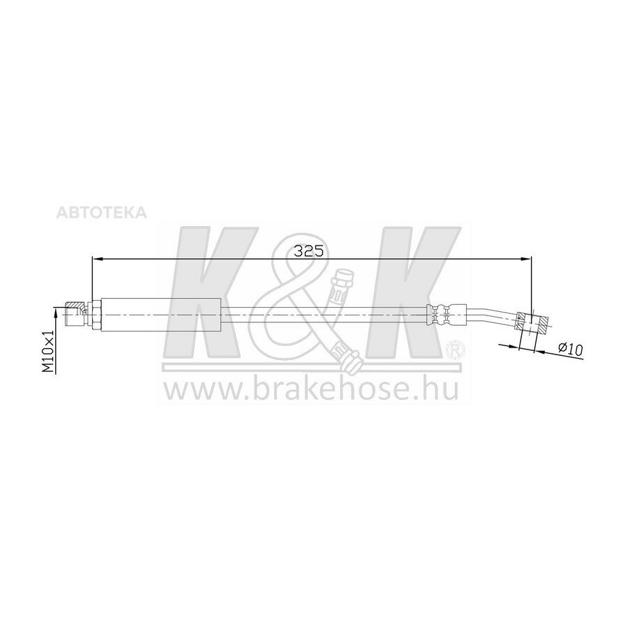 Шланг тормозной передний DAEWOO CIELO седан (KLETN)LANOS (KLAT)LANOS седан (KLAT)NEXIA (KLETN) K&K FT4679