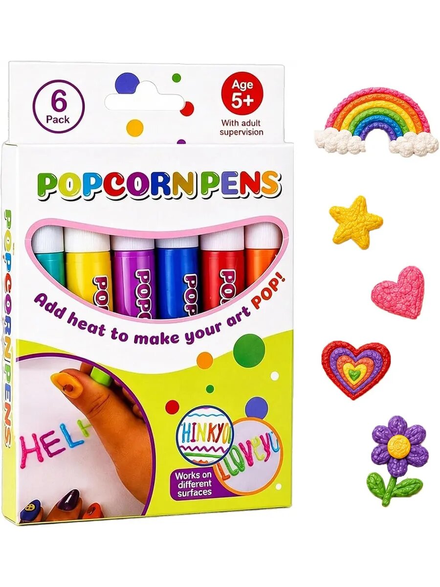 3D Magic Fluffy Pigments, бумага для рисования пеной, кисти