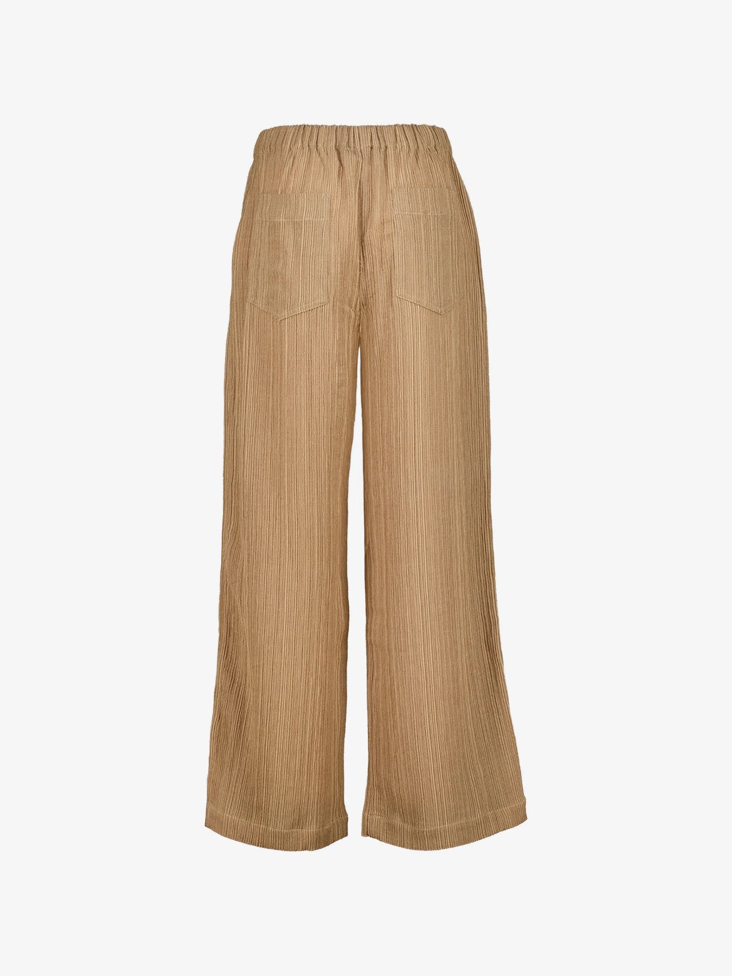 Брюки 120% LINO Pleated palazzo pants, размер 42, коричневый — фото 1