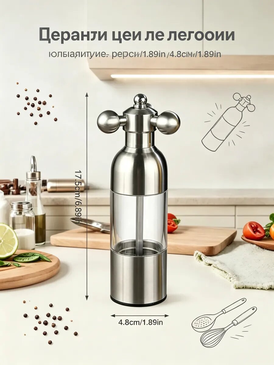 Ручная мельница из нерж стали для пряностей настройка