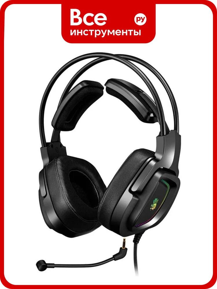 Наушники с микрофоном A4TECH Bloody G575 черный 2м мониторные USB (G575 USB/ BLACK) 1431313