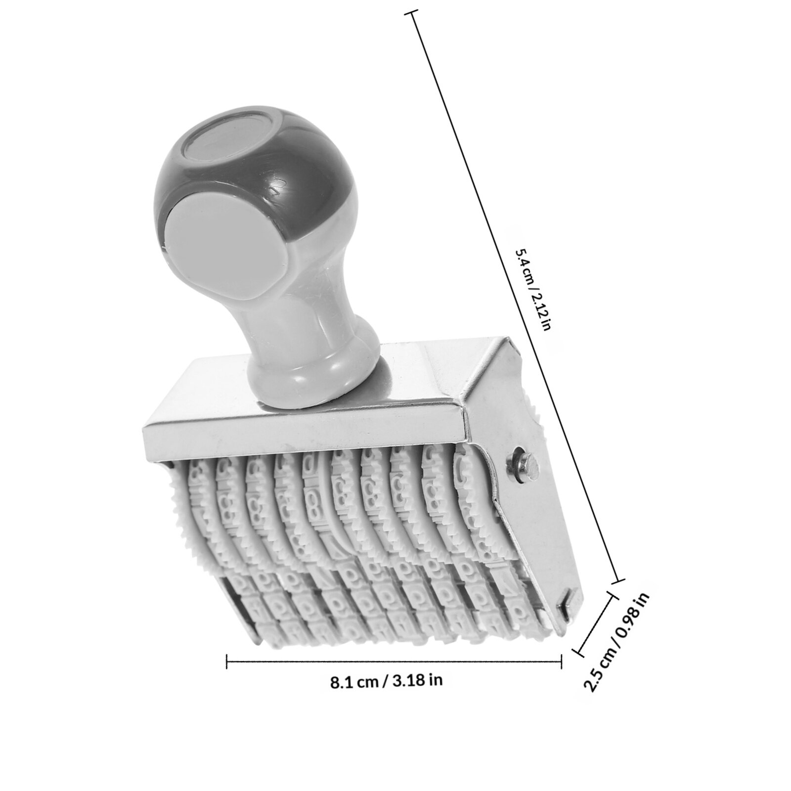 Штамп Для Номеров Многофункциональный Роликовый Штамп Сilver 8.10X5.40X2.50Cm