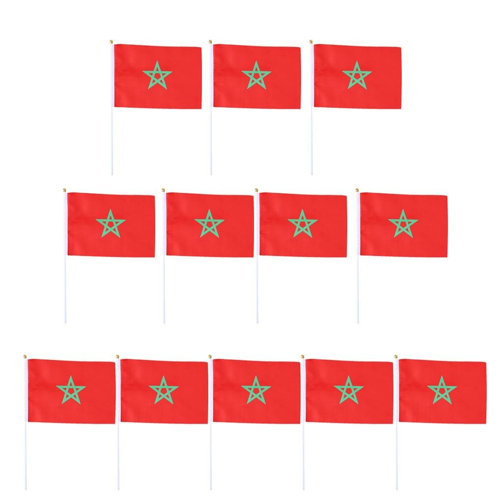 12 флагов, флаг-баннер, флаг для приветствия, флаг национальной гордости Марокко
