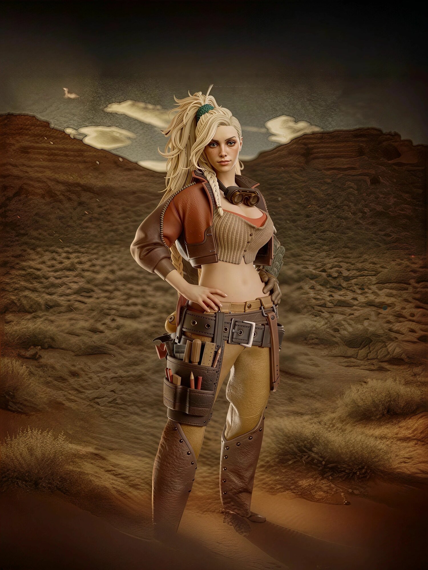 Gemma Monster Hunter Wilds фигурка под покраску. Высота 18см.