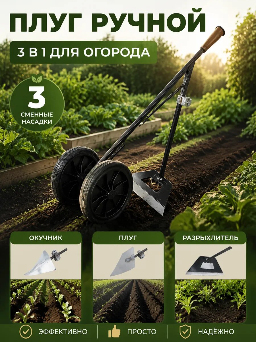 Плуг ручной для огорода