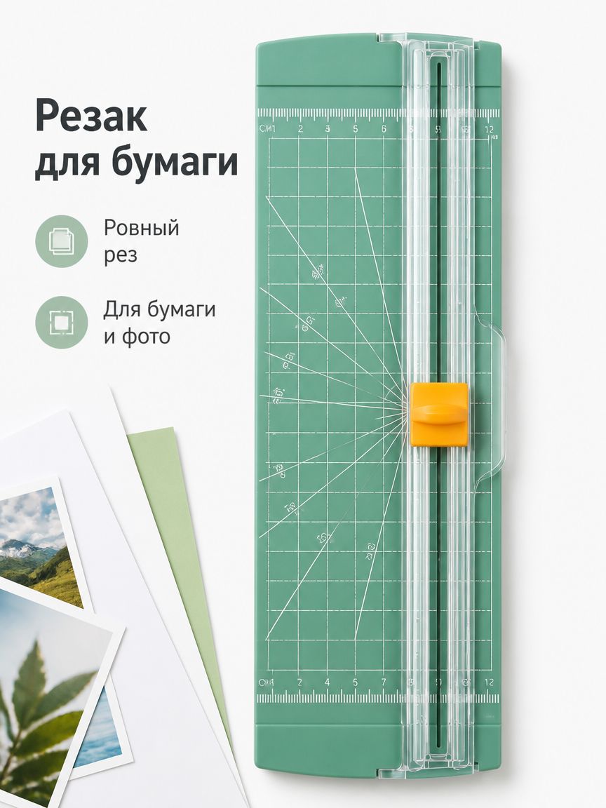 Резак роликовый для бумаги и фотобумаги А4, 36.5х9.5 см