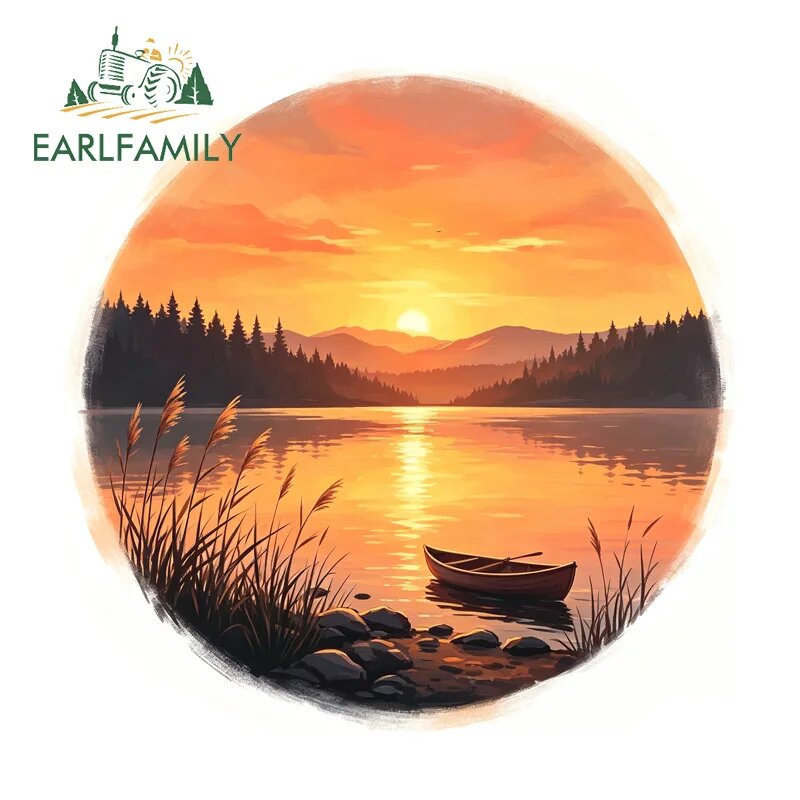 EARLFAMILY Ретро стиль походная точечная графика автомобильные наклейки интересный замечательный пейзаж тематическая наклейка виниловый кузов автомобиля устойчивый к царапинам