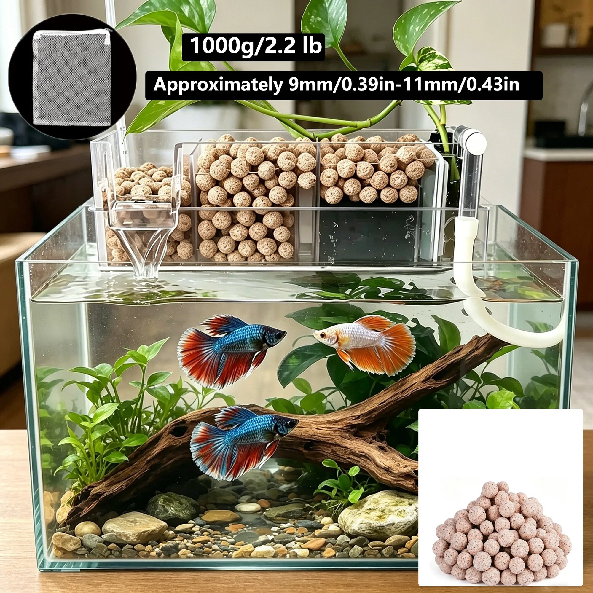 Керамические биофильтрующие шарики для аквариумов 1 кг Multi-functional Fil1