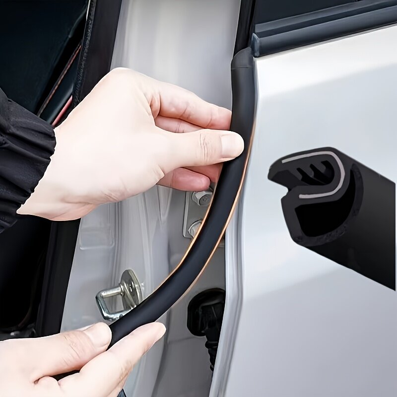 Уплотнитель автомобильный универсальный 90 см, комплект 2 шт (левый и правый), силиконовый, с усиленными краями, защита от пыли, ветра и влаги, шумоизоляция