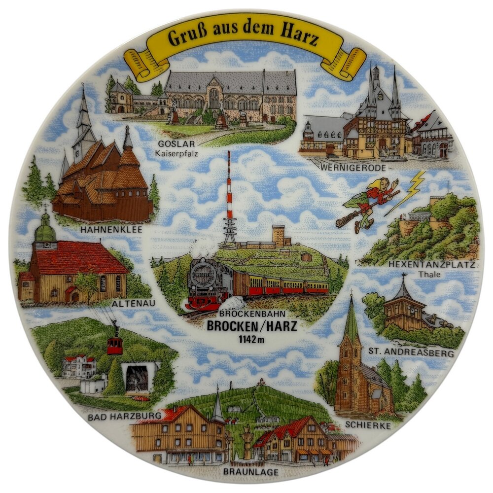 Тарелка декоративная "Гарц Harz", 19 см, 1980-1990 г, Manufaktur Kleiber Германия