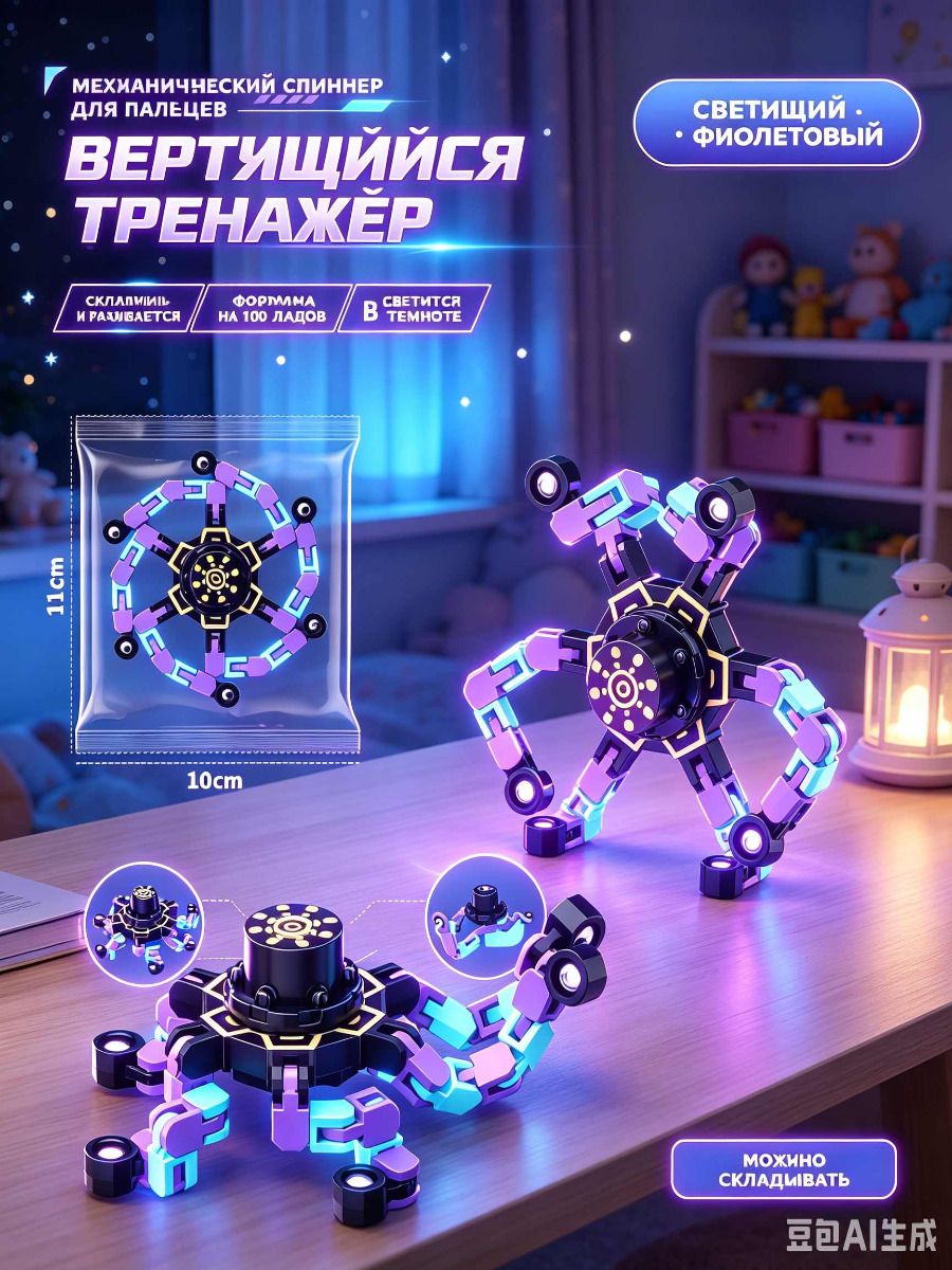 Светящийся Волчок, Детская Игрушка, 1 Шт.