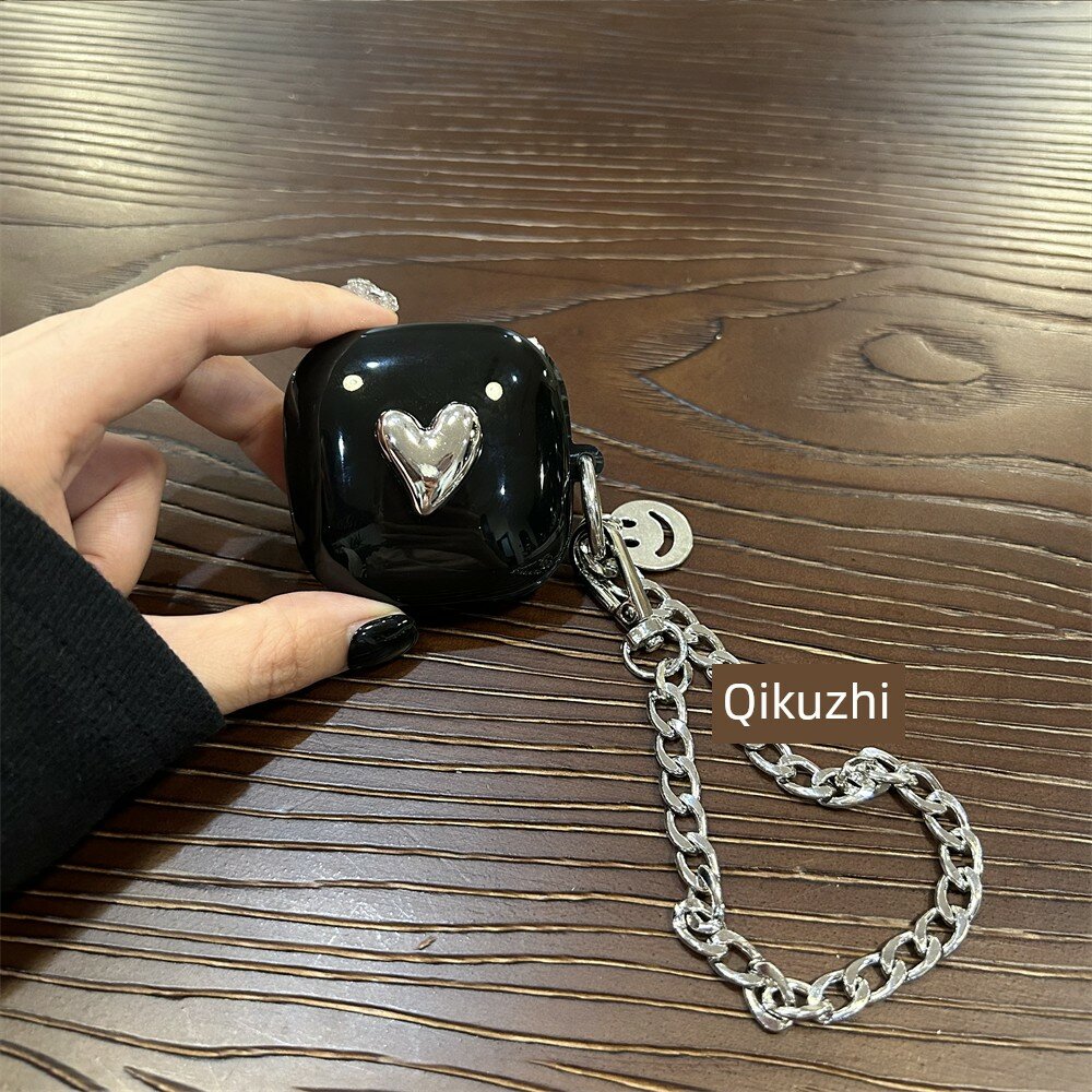 Чехол для Miniso K99 Electroplated Heart [Black Cover] + длинный браслет с улыбающимся лицом, силиконовый защитный чехол