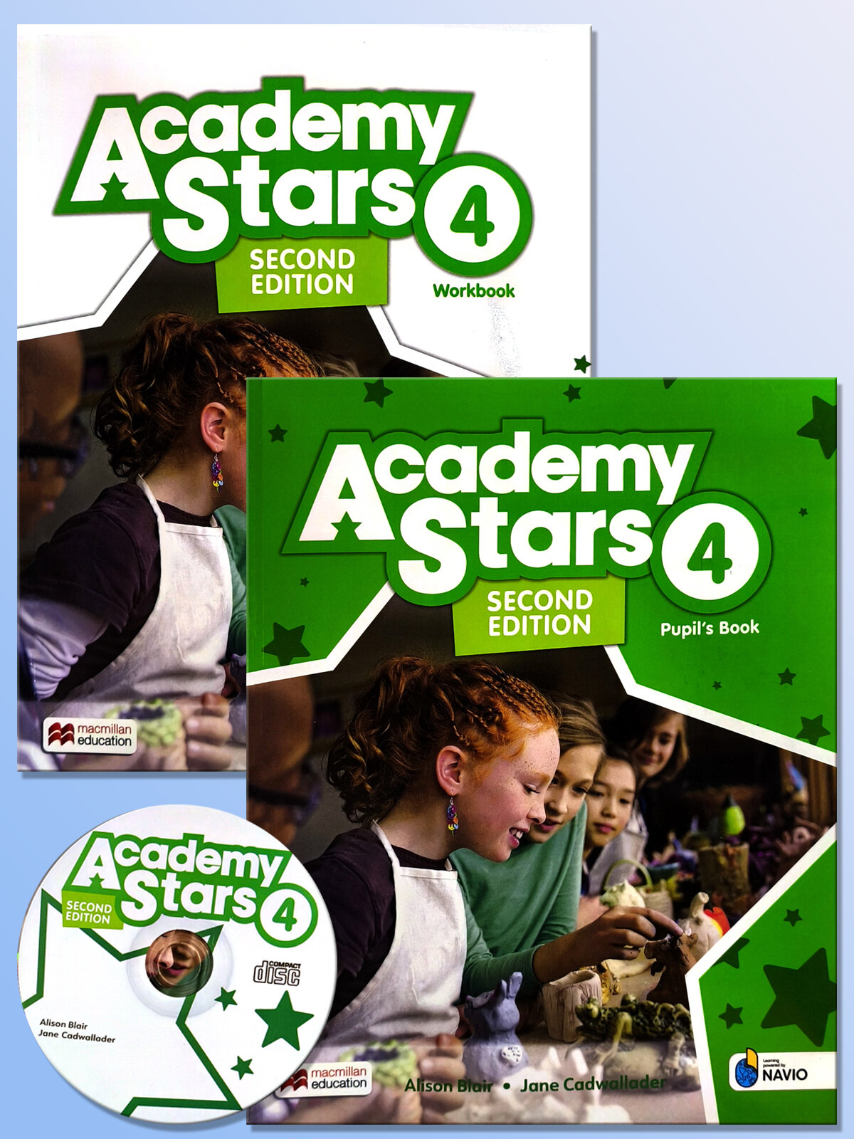 Academy Stars 4 Second Edition, комплект учебник (Pupil's Book), рабочая тетрадь (Workbook), диск