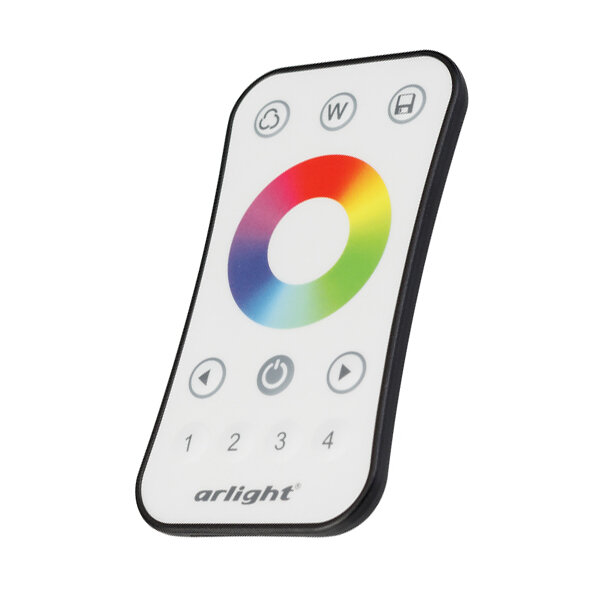 Пульт управления многоцветной RGB/RGBW подсветкой SMART-R15-RGBW (4 зоны, 2.4G) (Arlight, IP20 Пластик, 5 лет)