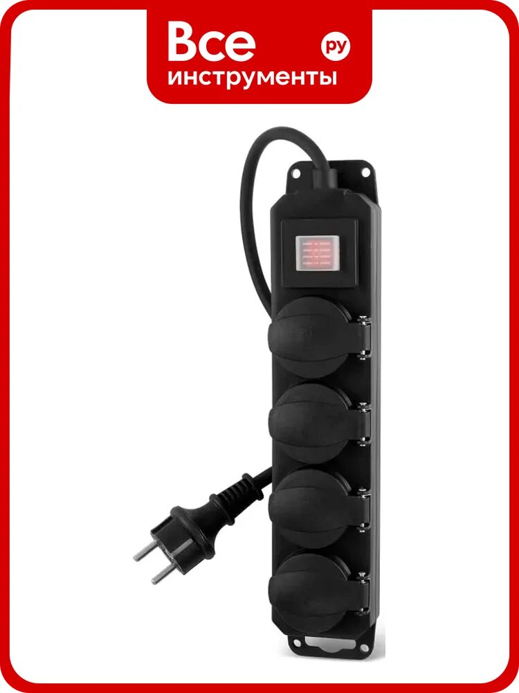 Сетевой фильтр Buro 400MDP-10-B 10м (4 розетки) черный (коробка) 2012921