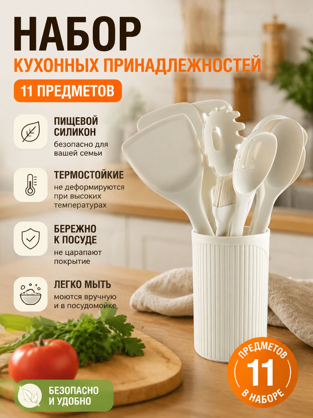 Набор кухонной навески "кухонные штуки", 11 предметов