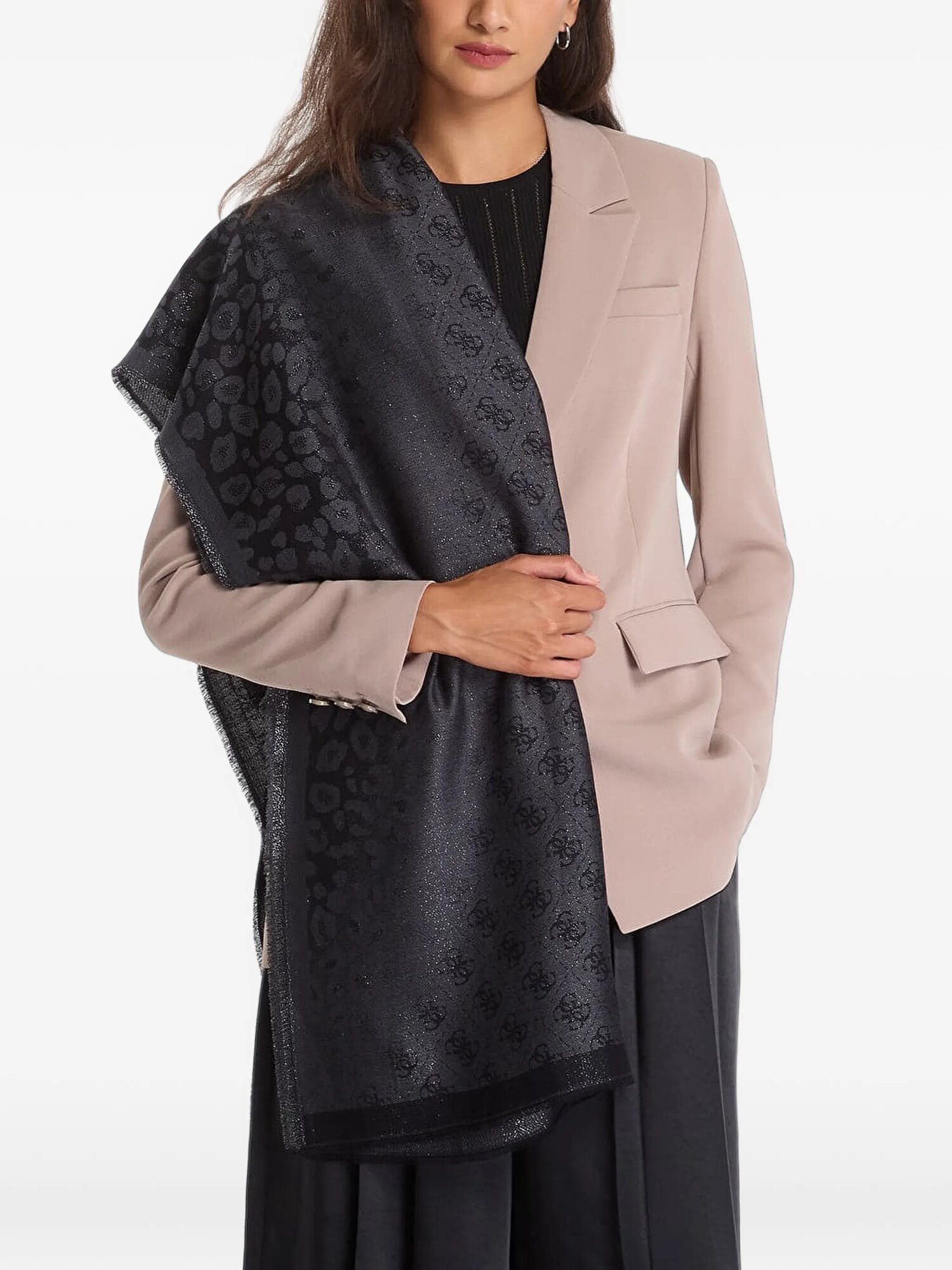 Шарф Logo-pattern frayed scarf для мальчиков