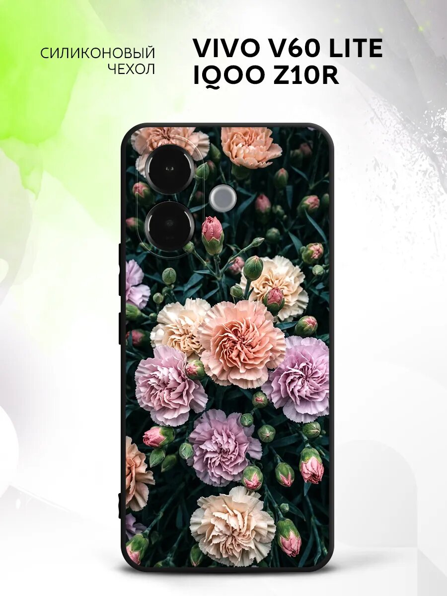 Чехол на Vivo V60 Lite / IQOO Z10R, Виво В60 Лайт/ IQOO Z10R бампер, противоударный, с картинкой розы